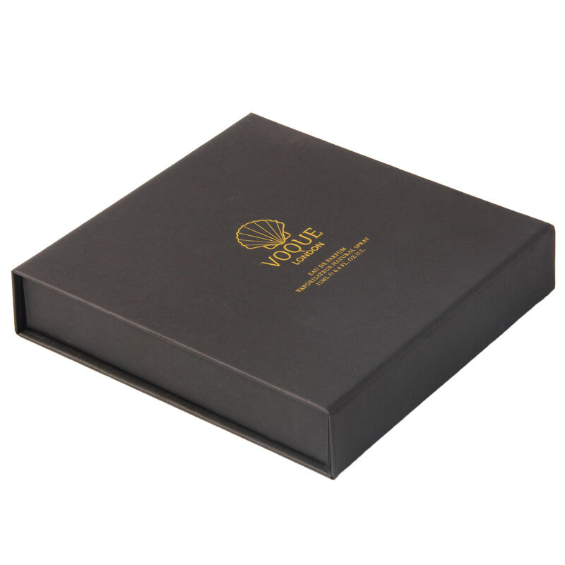Customize Black Card Paper Gift Box Hot Stamping Logo Flip Lid Gift Box ...